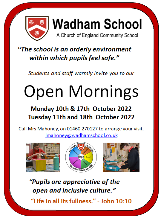 Wadham School - Open Morning